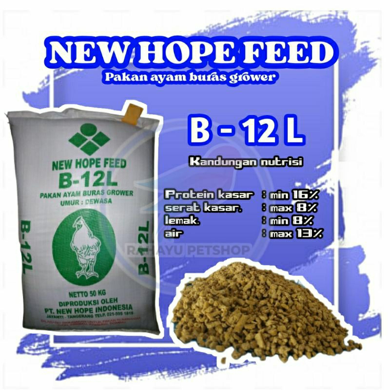 Jual PAKAN PUR AYAM BURAS GROWER B12L 1 KARUNG | Shopee Indonesia
