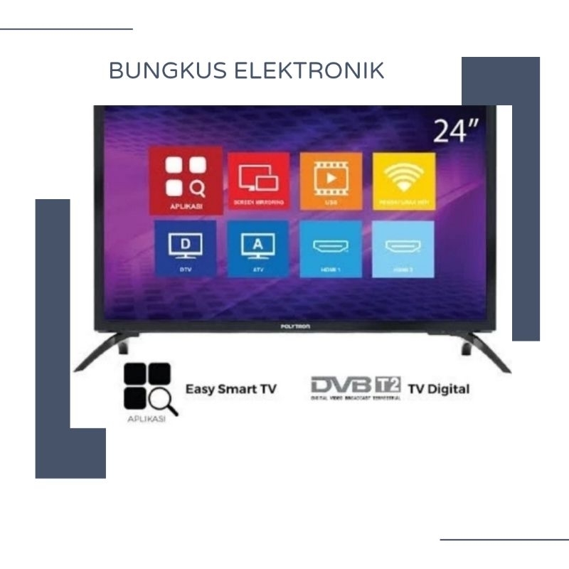 Jual TV LED POLYTRON 24 INCH SMART TV 24MV | Shopee Indonesia