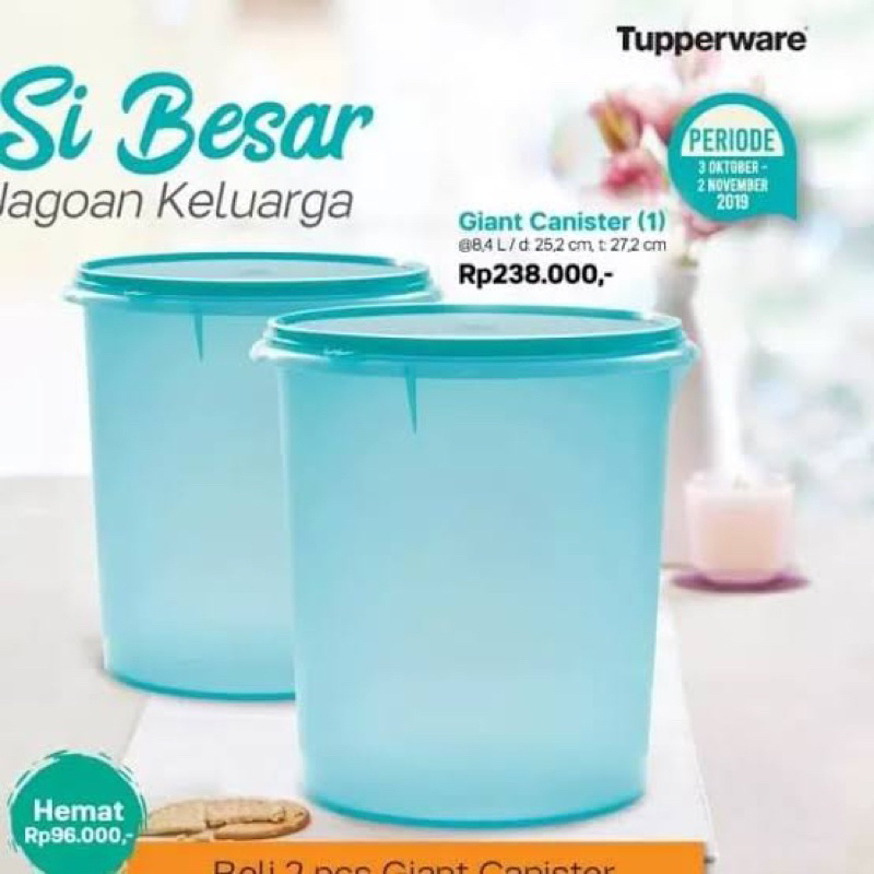 Jual TUPPERWARE GIANT CANISTER | Shopee Indonesia