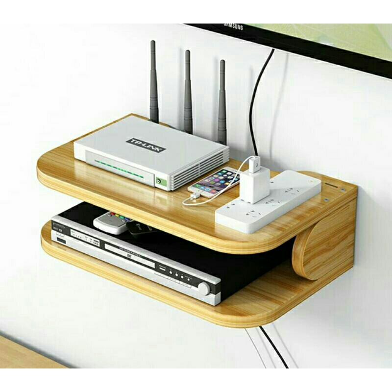 Jual rak dinding/rak set top box/roter wiffi/rak tv/rak serbaguna ...