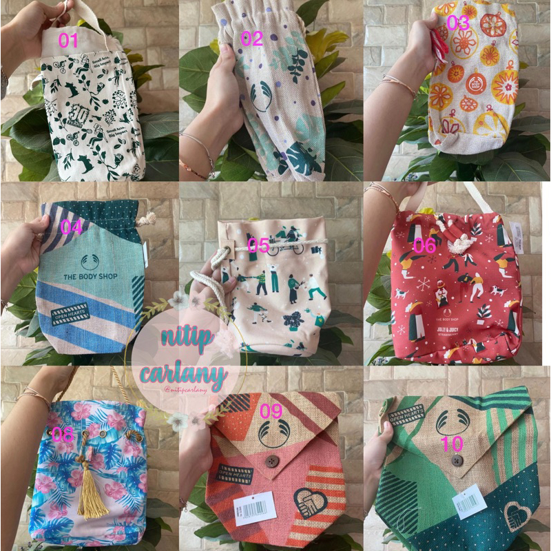 Jual THE BODY SHOP POUCH KANVAS ORIGINAL | Shopee Indonesia