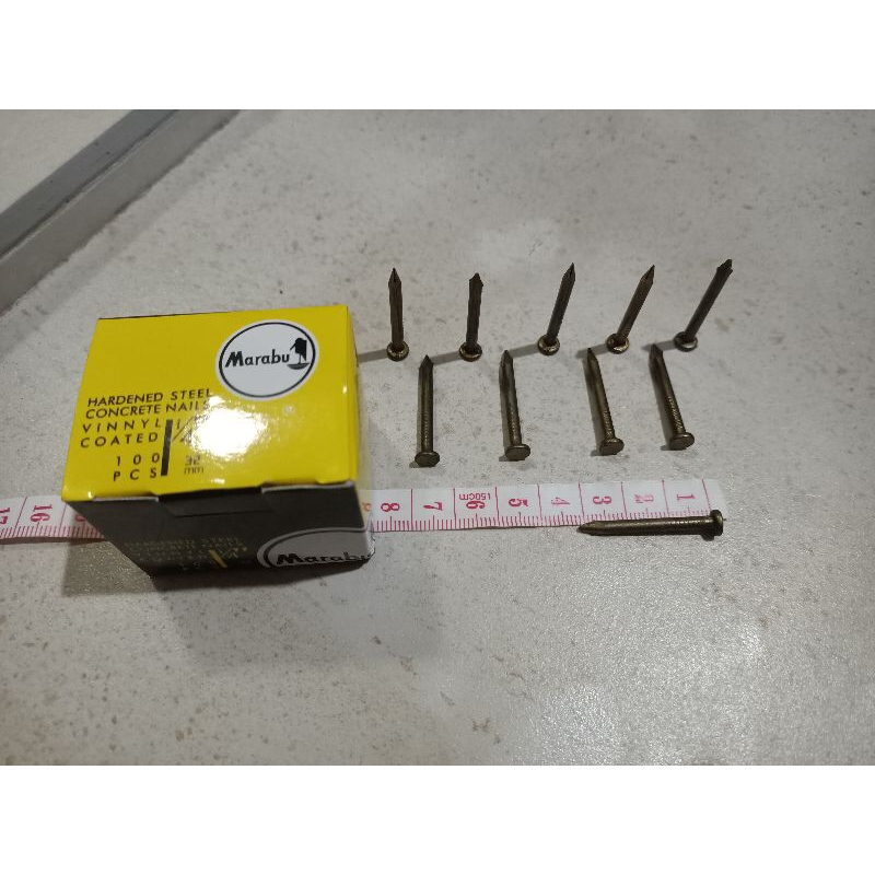 Jual Paku beton 3 cm per Set isi 10 batang merk marabu | Shopee Indonesia