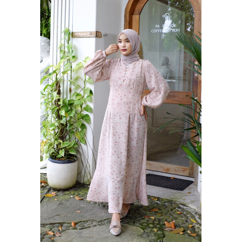 Jual DANIA FLORAL KOREAN DRESS FISHTALL DRESS KOREA DRES BUSUI DRESS ...