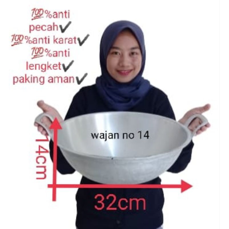 Jual kuwali/katel penggorengan anti lengket anti pecah no14 | Shopee ...