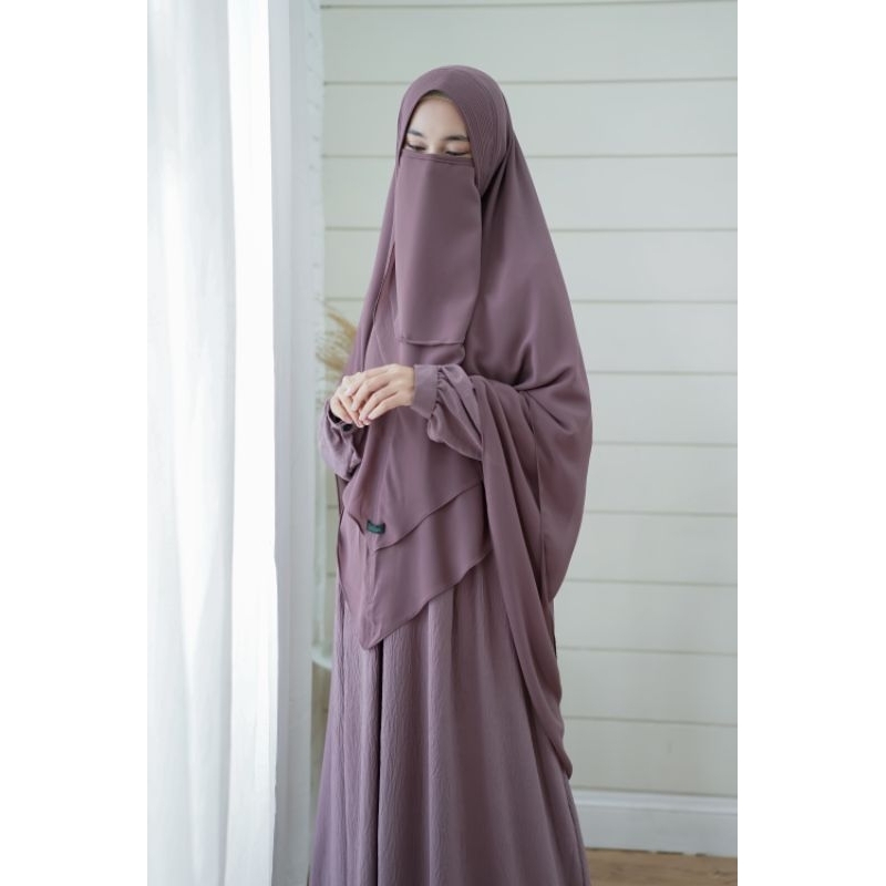 Jual JILBAB CERUTI LAYER / KHIMAR CERUTI MUMTAZ HIJAB | Shopee Indonesia