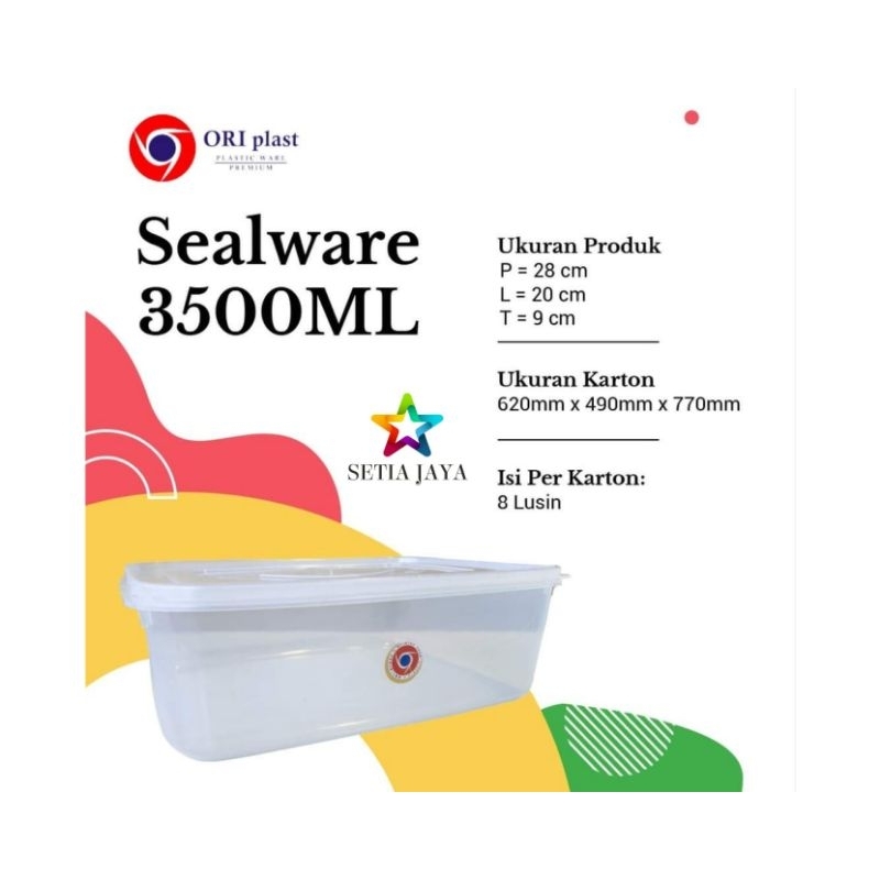 Jual TOPLES KUE PLASTIK / WADAH SEBAGUNA ORIPLAST 3500 ML | Shopee Indonesia