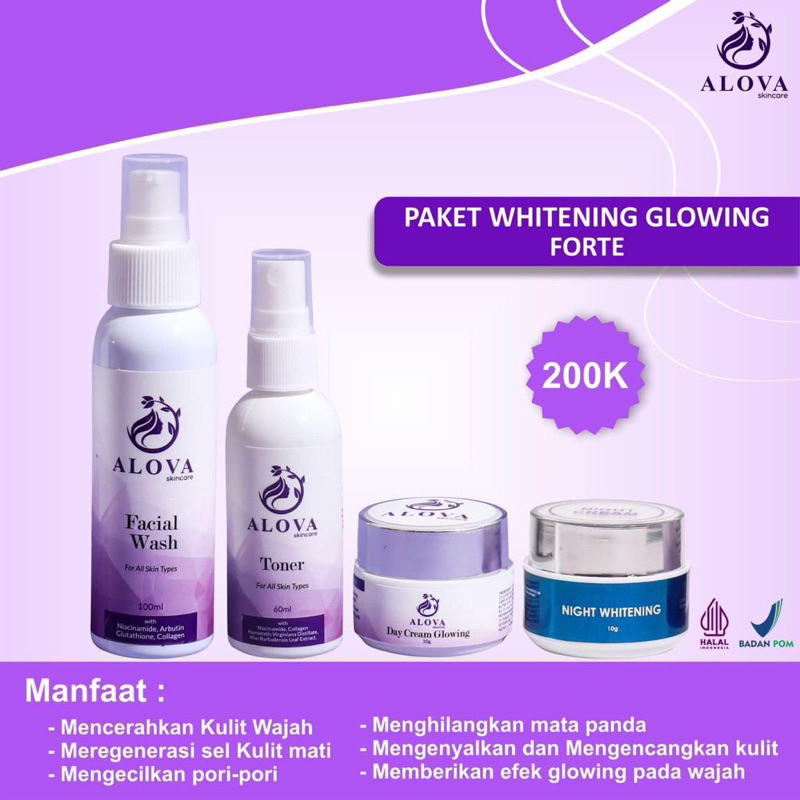 Jual New alova skincare formula baru(10 hari mencerahkan) | Shopee ...