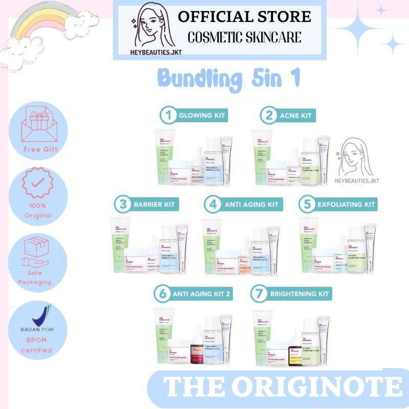 Jual [READY] SPECIAL BUNDLE 5in1 The Originote KIT : ACNE KIT, GLOWING ...