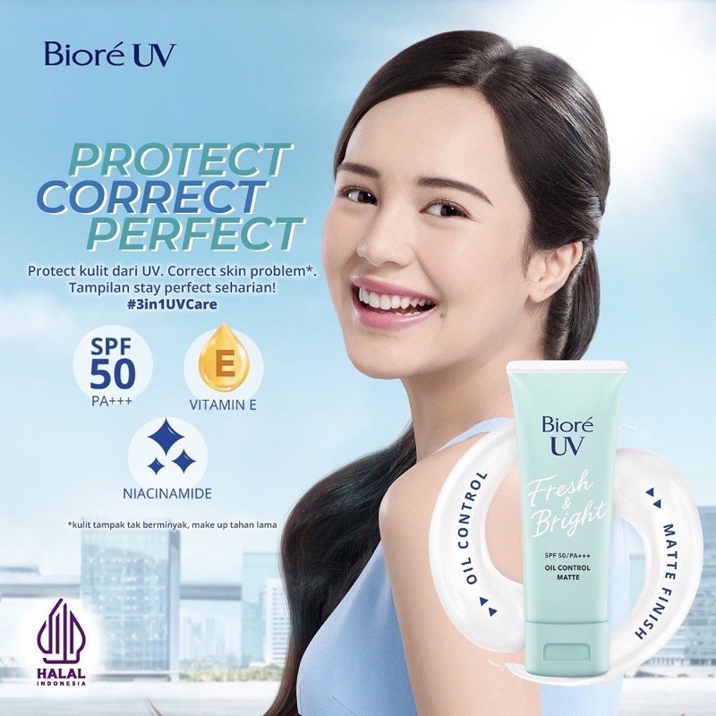 Jual Biore UV Fresh & Bright Oil Control Matte Sunscreen SPF 50+ PA+++ | Shopee Indonesia