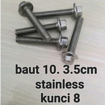 Jual baut topi 10. 3.5cm stainless | Shopee Indonesia