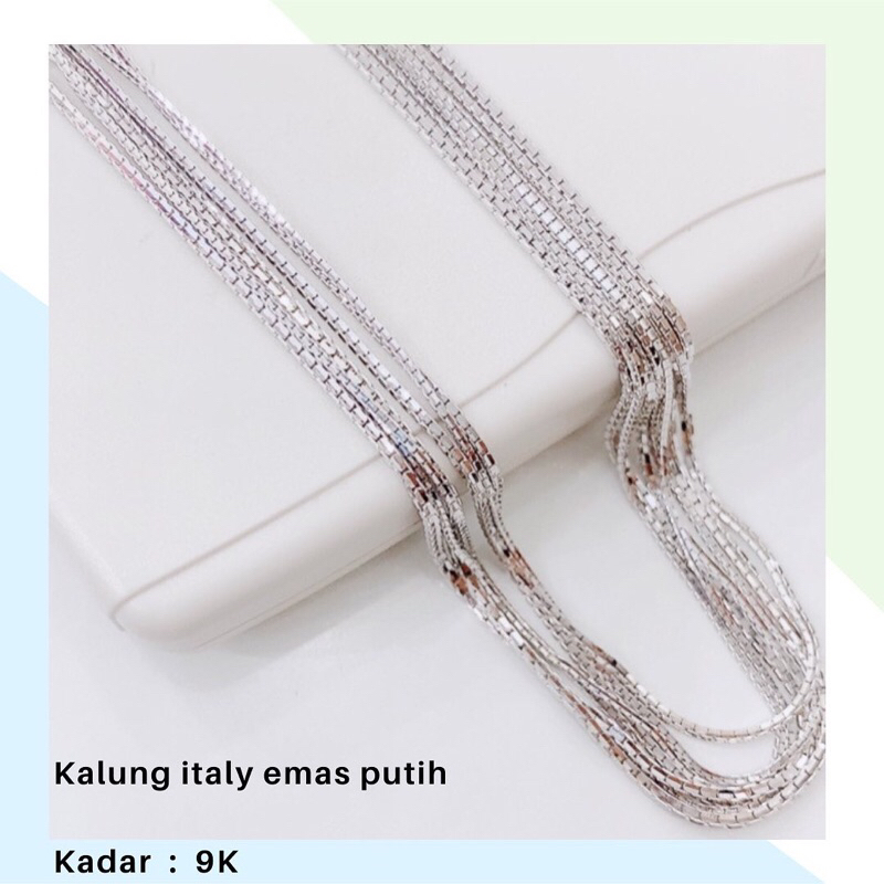 Jual Kalung Emas Italy Emas Putih | Shopee Indonesia