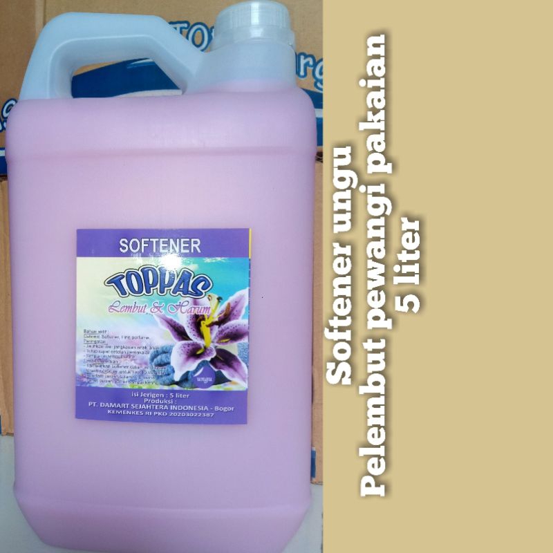 Jual Softerner Ungu 5 Liter Pelembut Pewangi Pakaian Merk Toppas ...