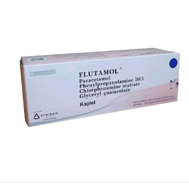 Jual Flutamol / 100 kaplet Obat Flu Panas Demam Batuk Pilek tablet ...
