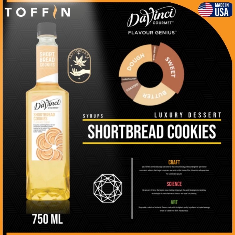 Jual Davinci syrup rasa Shortbread Cookies 750ml | Shopee Indonesia
