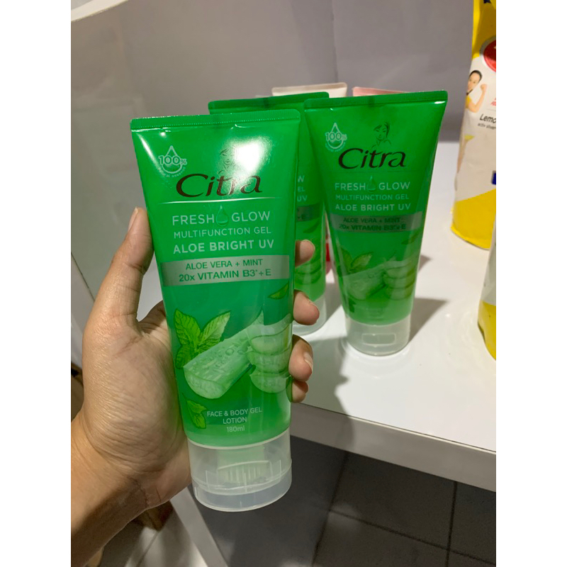 Jual Citra Fresh Glow Multifunction Gel Aloe Bright Uv 180ml | Shopee ...