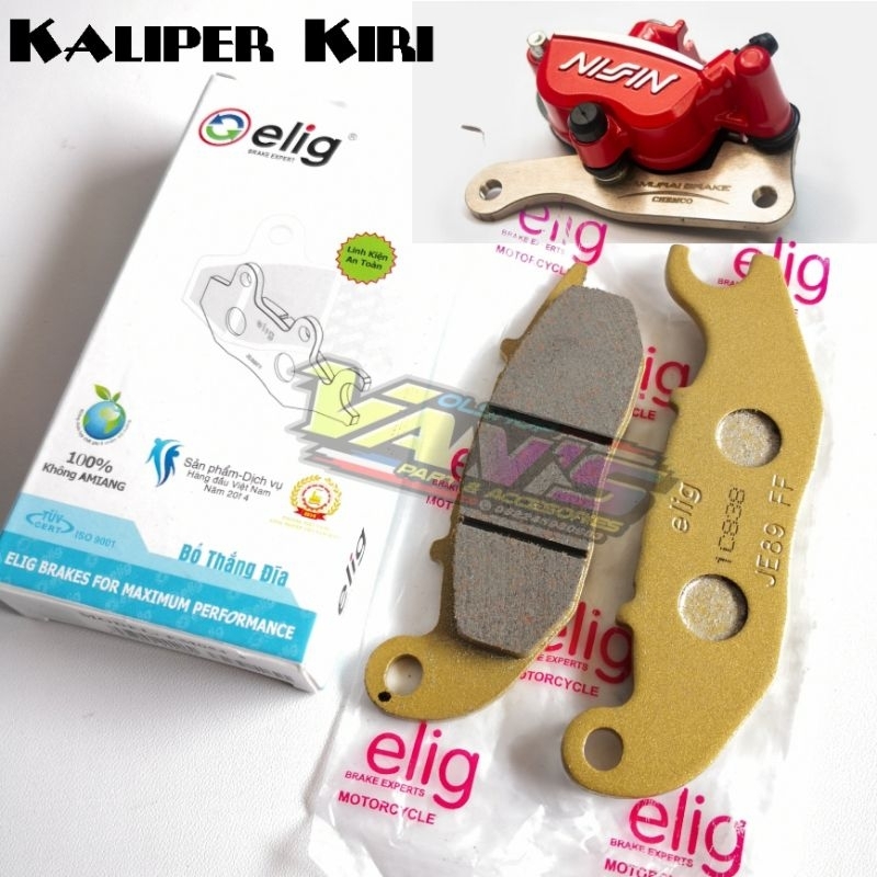 Jual Kampas Rem Untuk Kaliper Nissin Samurai 2 Piston KIRI | Shopee Indonesia