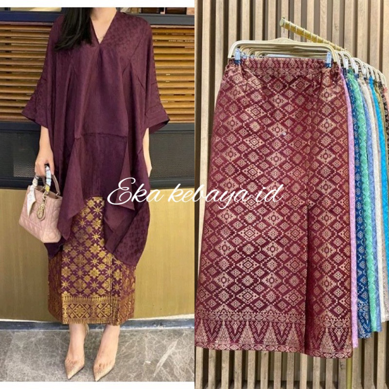 Jual NEW!!! Rok Songket Span Premium / Rok Songket semi palembang Rok ...