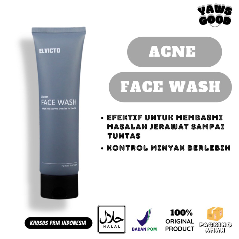 Jual Elvicto face wash acne 100 ml (original 100%) | Shopee Indonesia