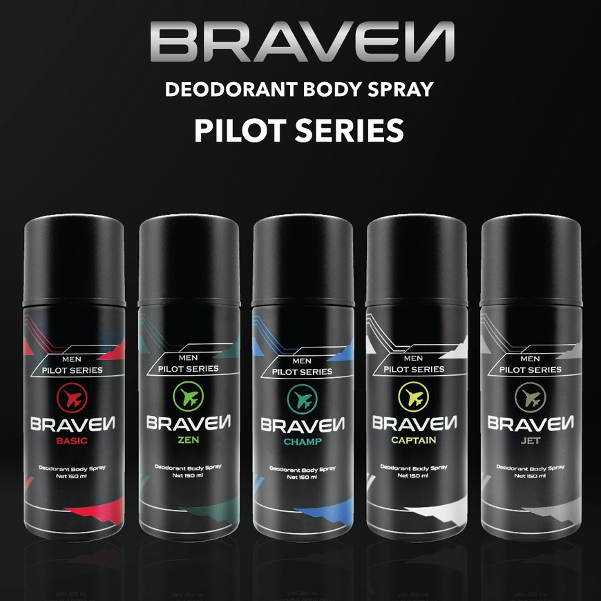 Jual Braven Body Spray 150 ML - Long Lasting Men Deodorant Body Spray ...