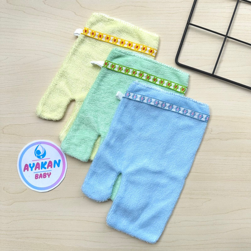 Jual AYAKAN BABY - 3 PCS washlap jari bayi lap mandi bayi baru lahir ...