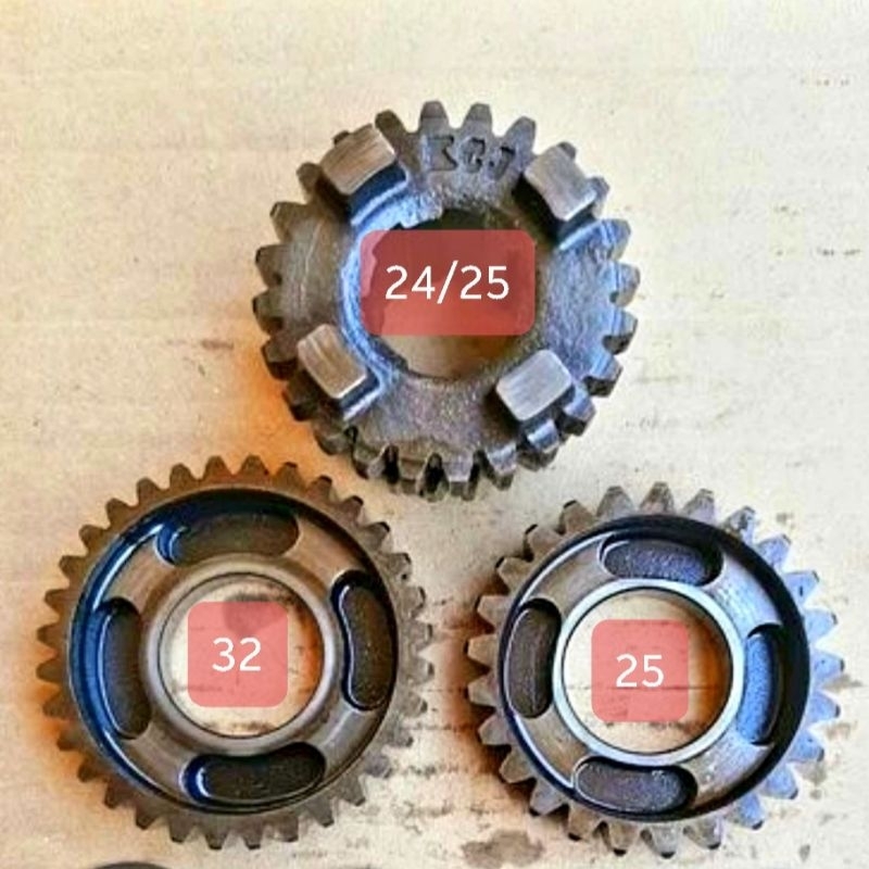 Jual gigi rasio tiger nomer 3 dan 4 original copotan motor | Shopee ...