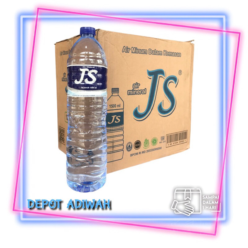 Jual JS air mineral pet 1500ml per karton (isi 12 botol) | Shopee Indonesia