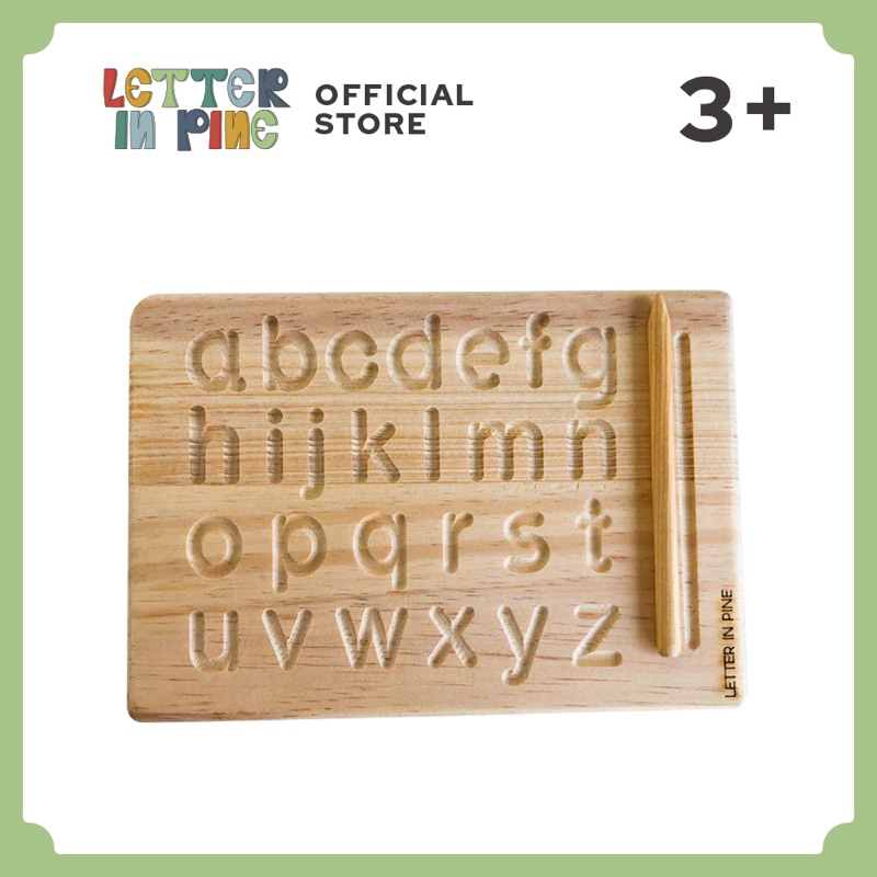 Jual LETTERINPINE Wooden tracing alphabets / papan kayu tracing alfabet ...