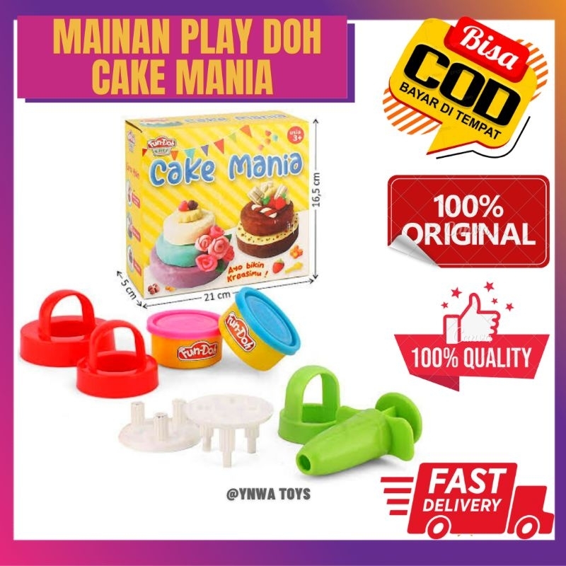 Jual MAINAN ANAK CETAKAN PLAYDOH FUNDOH CAKE MANIA ROTI KUE/MAINAN ...