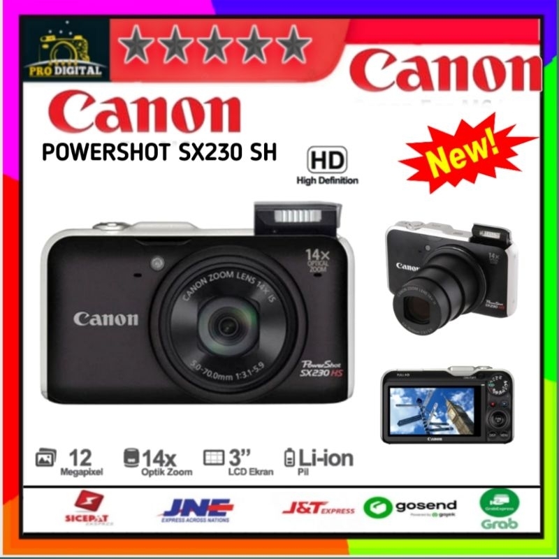Jual Kamera Compact Pocket Digital Canon PowerShot SX230 SH | Shopee ...