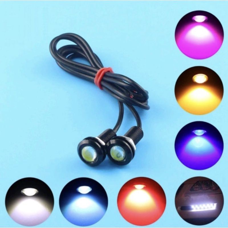 Jual LAMPU LED MATA ELANG EAGLE EYE 12 VOLT 23mm universal motor mobil ...
