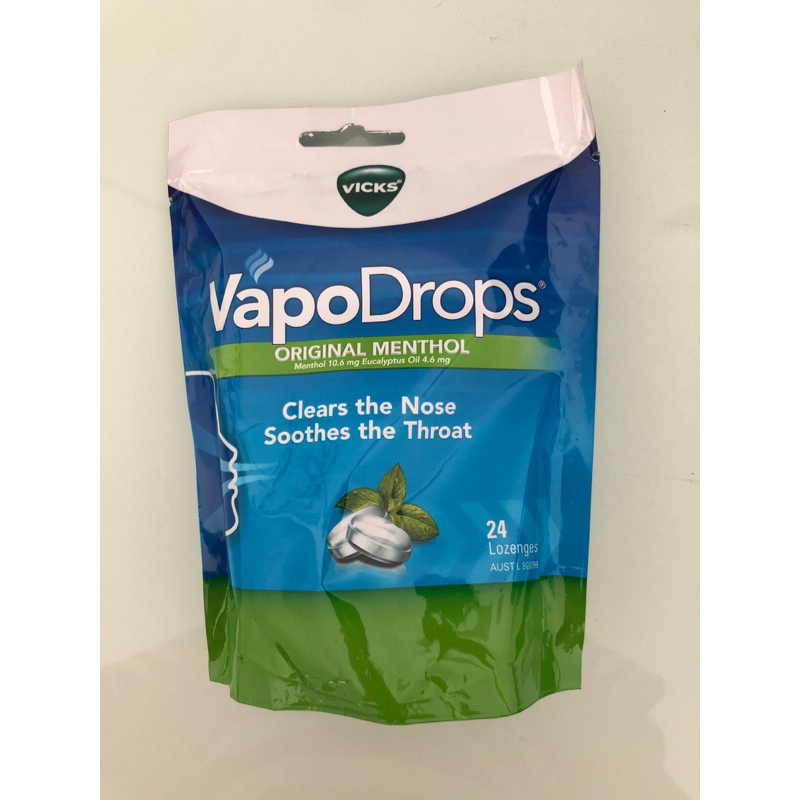 Jual VICKS VAPODROPS ORIGINAL MENTHOL 24 lozenges | Shopee Indonesia
