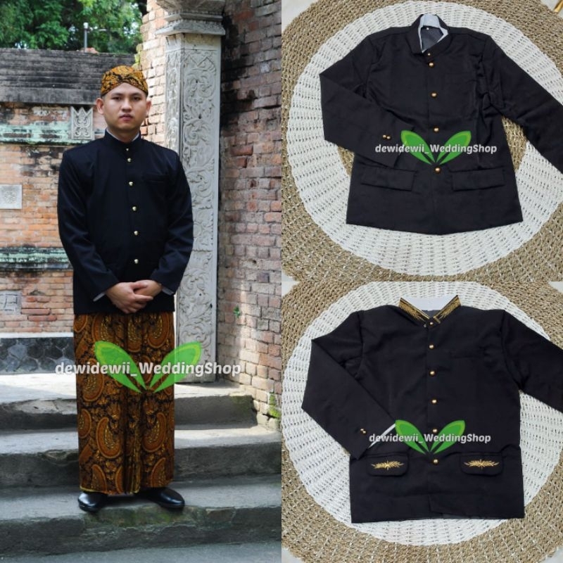 Jual Beskap Sunda - Warna Hitam || Model yogi (Polos & Bordir) | Shopee ...