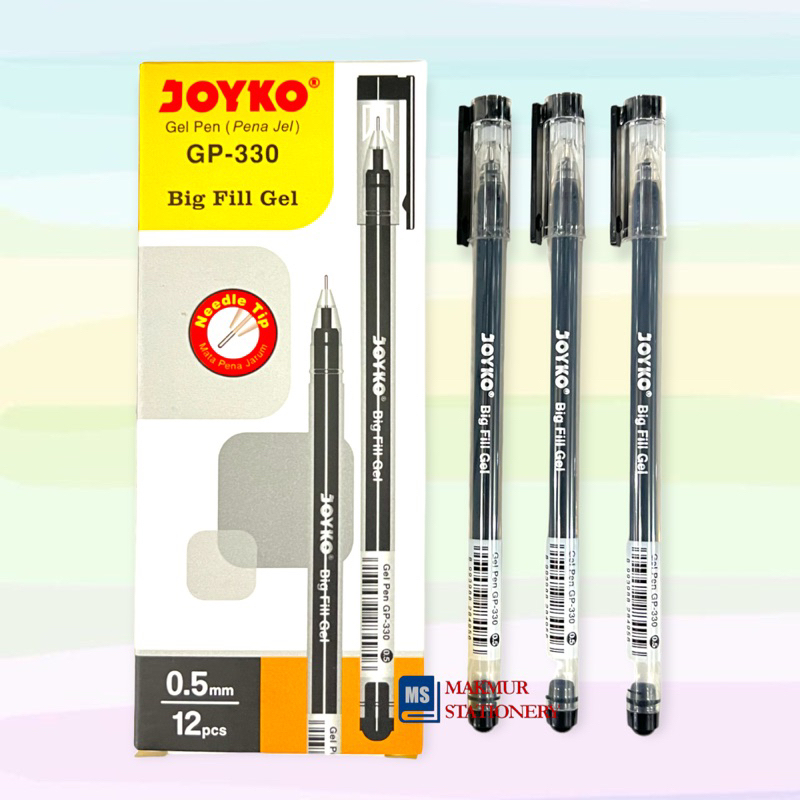 Jual Pulpen / Ballpoint / Pen Gel Joyko Big Fill Gel GP 330 (12 Pcs ...