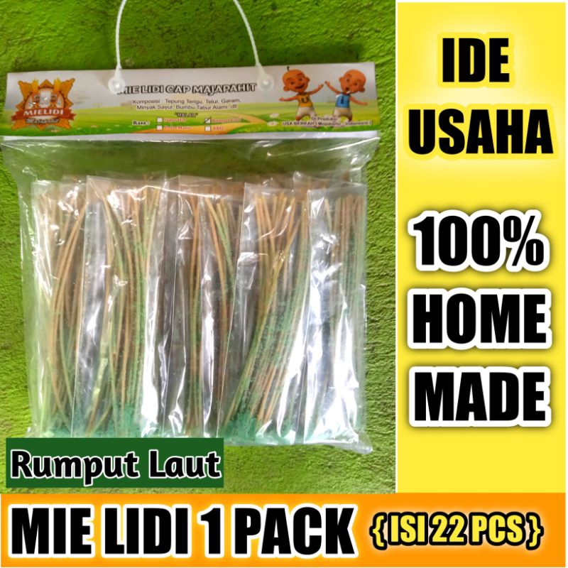 Jual Mie Lidi Pack Isi 22 Pcs Rasa Rumput Laut | Shopee Indonesia