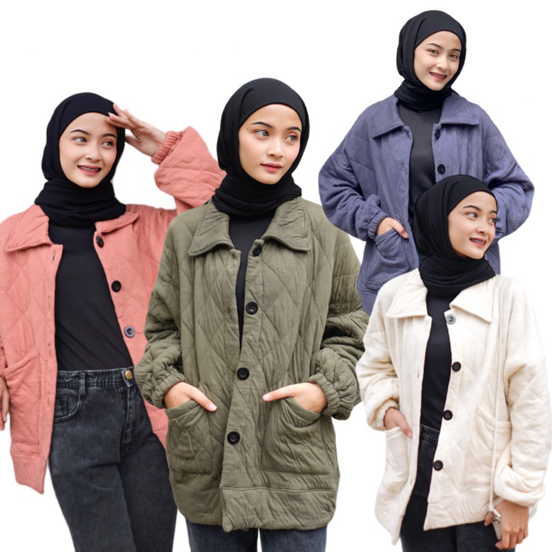 Jual DELONIX | QUILTED TERRY JACKET | Shopee Indonesia