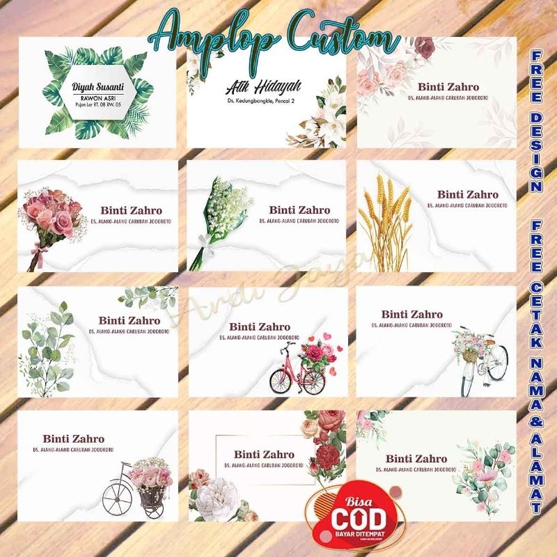 Jual Amplop Custom Nama Alamat I Amplop Motif Kondangan Idul Fitri ...