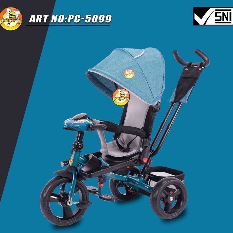 Jual SEPEDA ANAK RODA 3 PASIFIC TRYCYCLE KURSI BISA REBAH DUDUK PC5088 ...