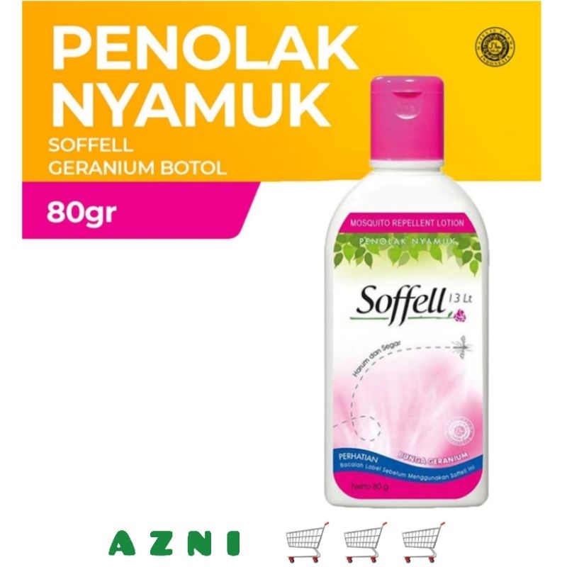 Jual Soffell Lotion Anti Nyamuk Geranium 80 g | Shopee Indonesia