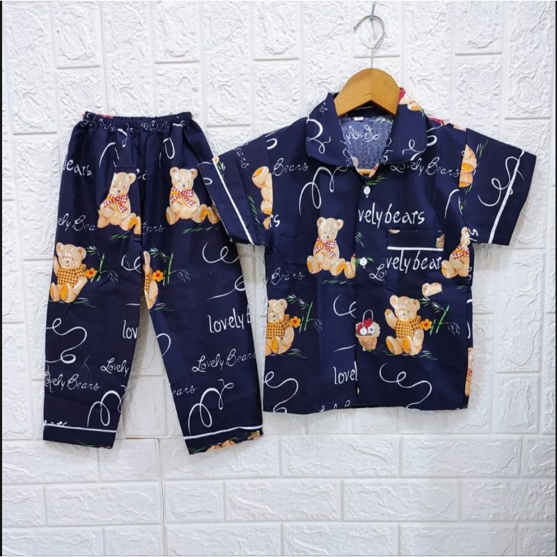 Jual PIYAMA ANAK MOTIF TEDDY / PIYAMA ANAK / BAJU TIDUR ANAK TERLARIS ...