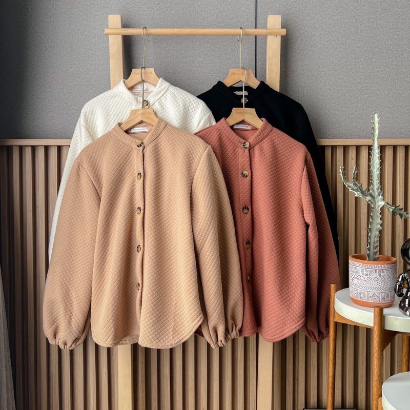 Jual CRESLA BLOUSE 3D KNIT SEMI JAKET BY OCLO OFFICIAL | Shopee Indonesia