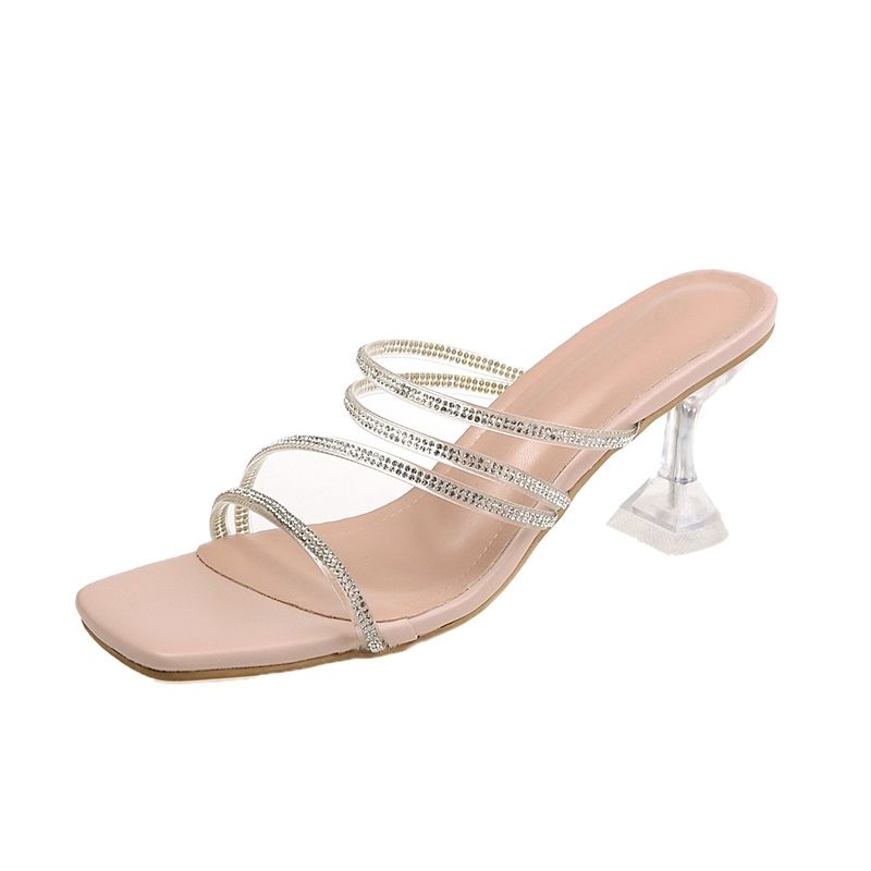 Jual Amira 03 heels sandal wanita tali glitter silang stiletto heels 7 ...