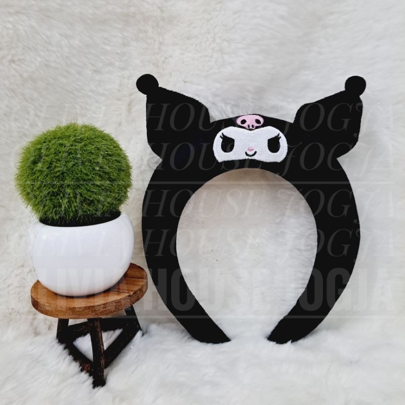 Jual Bando Oval Kuromi No Tag Bando Kuromi Hitam Bando Telinga Kuromi ...