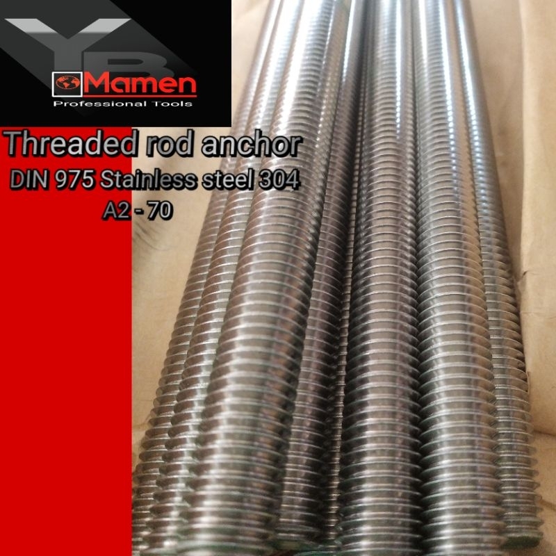 Jual As drat stainless M12 / Long drat stainless m12 / Threaded rod ...