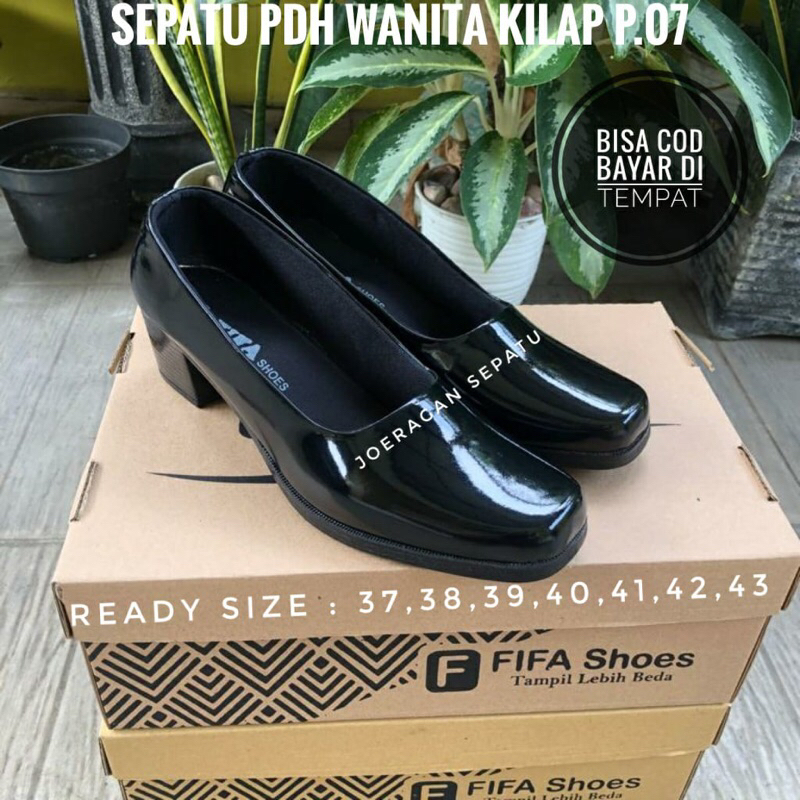 Jual SEPATU PDH WANITA KILAP P.07 HAK 3CM DAN 5CM SEPATU PDH WANITA ...