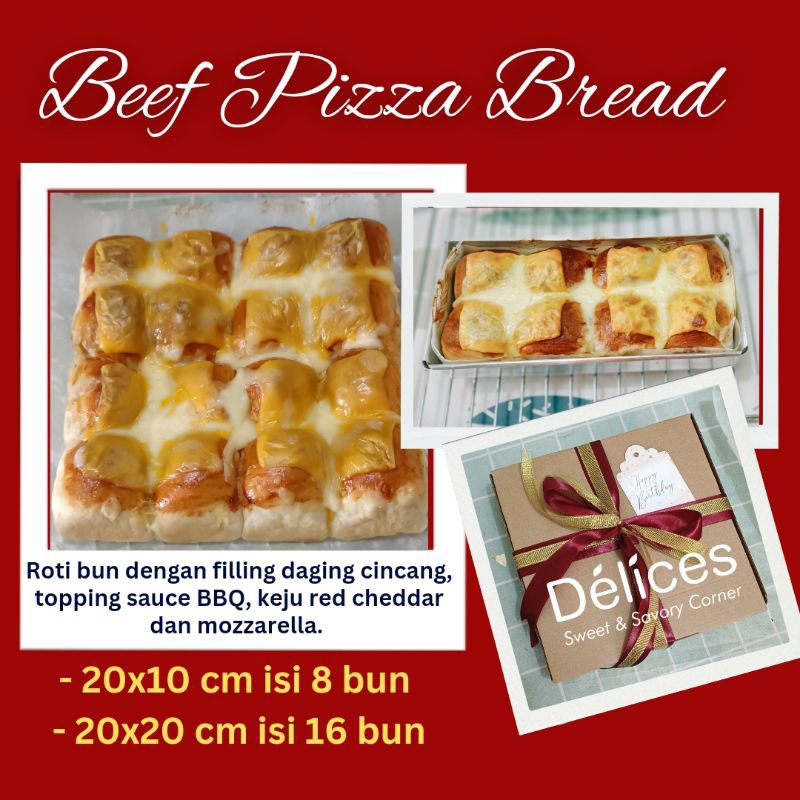 Jual Beef Pizza Bread, Roti soft Bun dengan filling daging sapiditambah ...