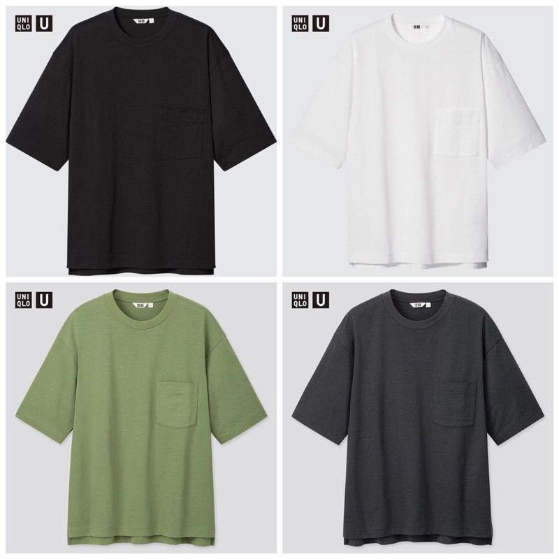 Jual UNIQLO T SHIRT / BAJU OVERSIZE POCKET ORIGINAL , Oversize AIRism ...