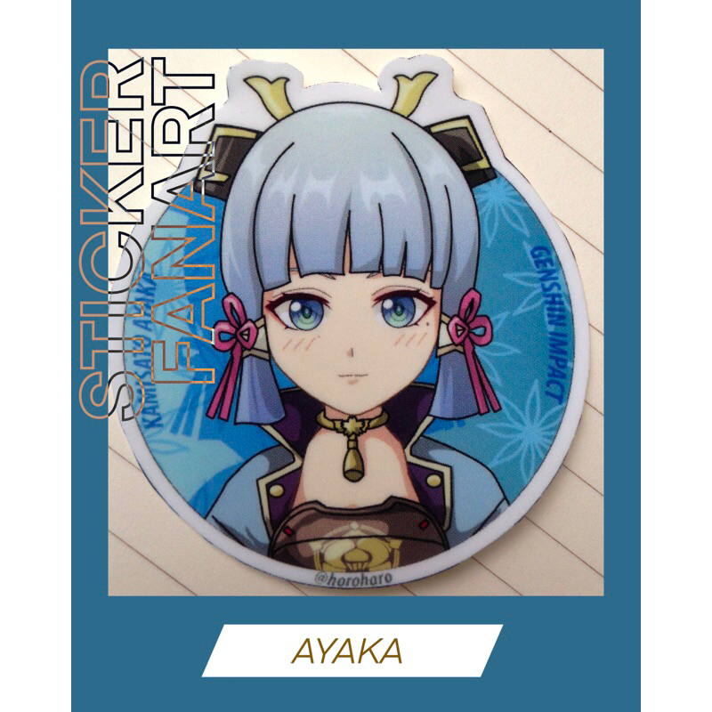 Jual Sticker fanart KAMISATO AYAKA genshin impact | Shopee Indonesia