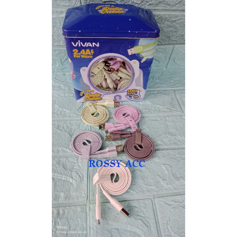 Jual Kabel Data Micro VIVAN CSM II 100s 2,4A (Suporrt fast charging ...