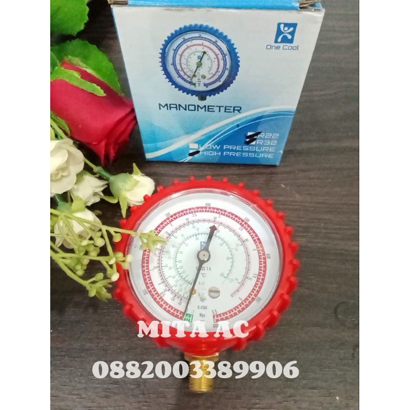 Jual METERAN MANIFOLD AC MANOMETER MERK ONE COOL UNTUK R22/R32 | Shopee ...