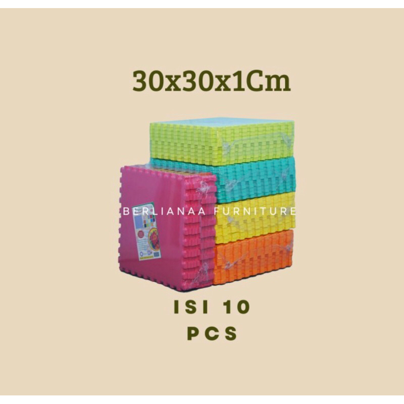 Jual evamat matras puzzle ukuran 30x30 cm ketebalan 1 cm isi 10 pcs ...